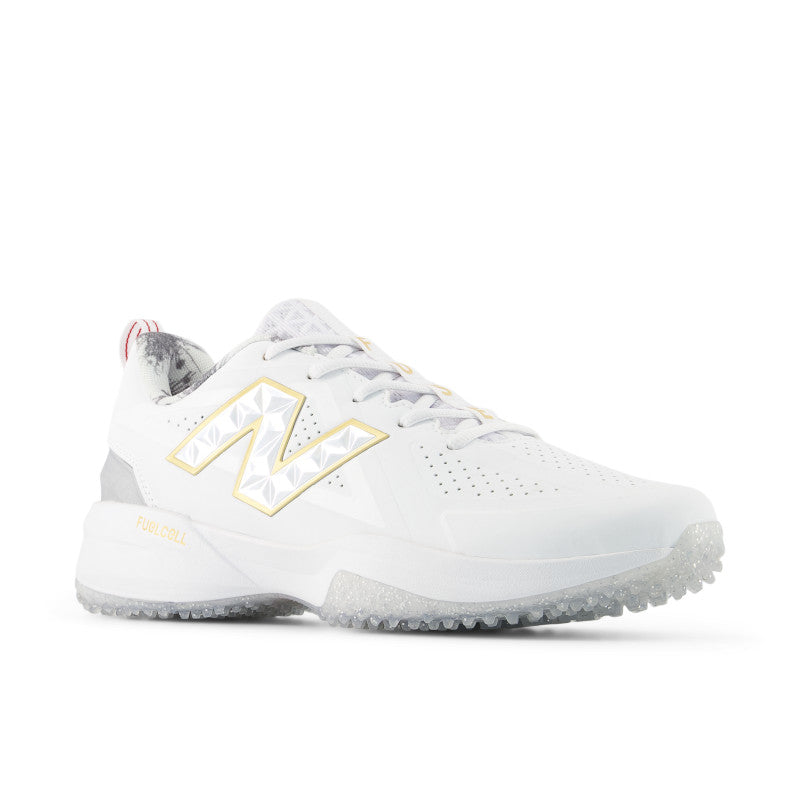 New Balance Women's FUSE v5 Turf Trainer Softball Shoes - White/Gold ...