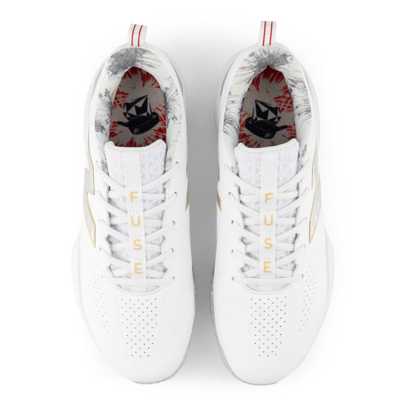 New Balance Women's FUSE v5 Turf Trainer Softball Shoes - White/Gold ...