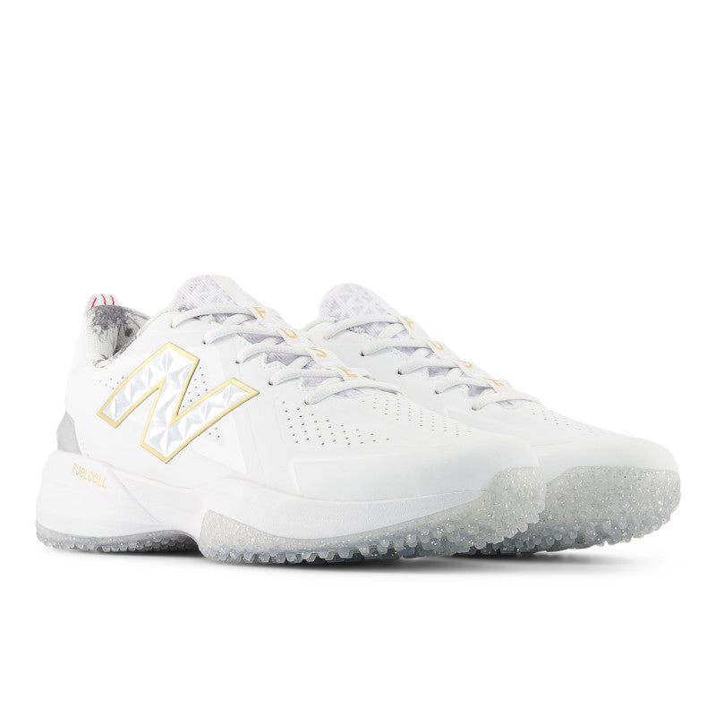 New Balance Women's FUSE v5 Turf Trainer Softball Shoes - White/Gold ...