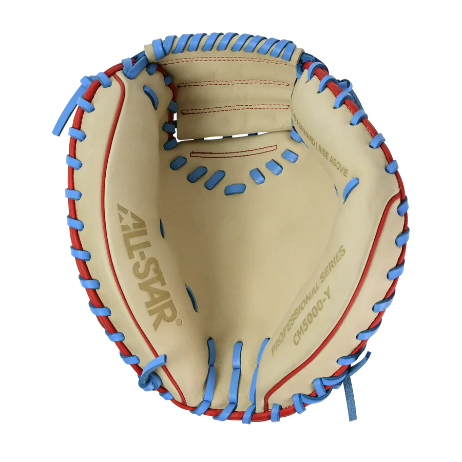 All-Star S7-Elite Pro Travel Fit Catchers Mitt/Glove - Tan/Red/Sky Blu ...