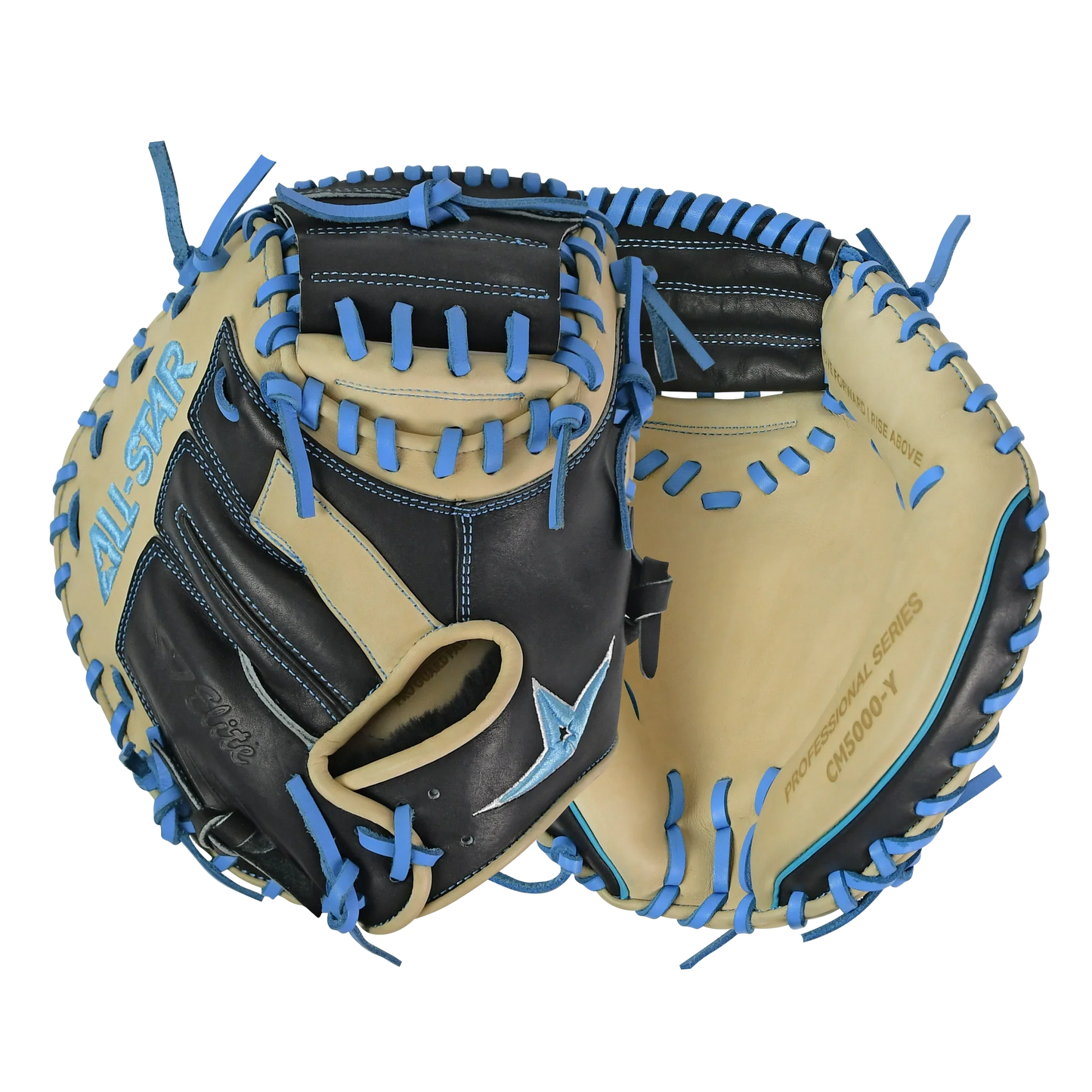All-Star S7-Elite Pro Travel Fit Catchers Mitt/Glove - Black/Tan/Sky B ...
