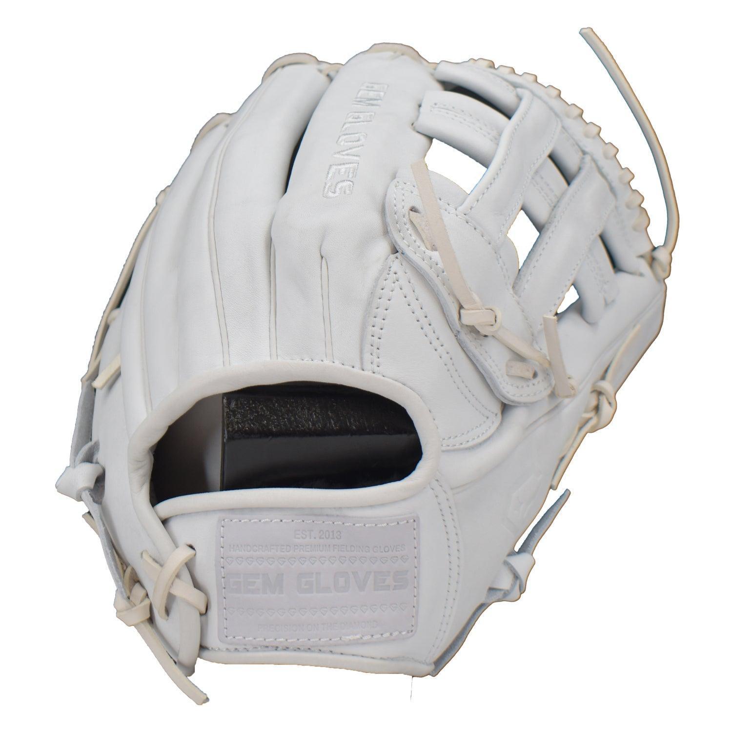 Gem Gloves Softball Fielding Glove - GEM014 (Whiteout) – Kelly's Ultimate Sports